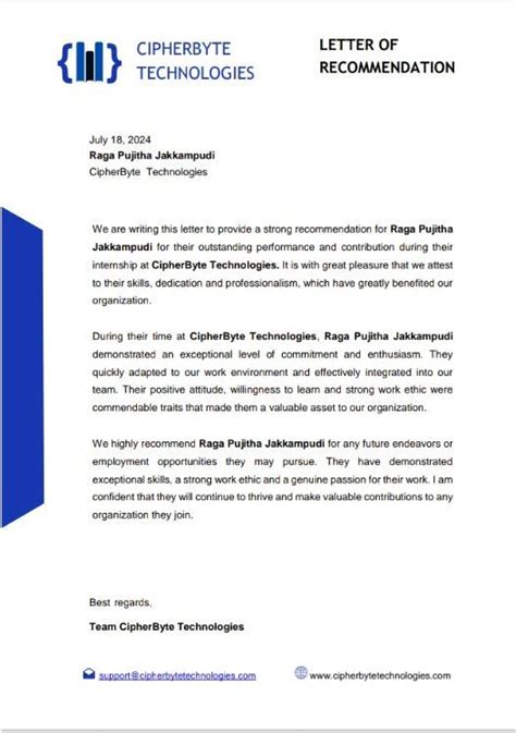 Raga Pujitha Jakkampudi On Linkedin Letterofrecommendation Webdevelopment