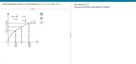 solved use the graph below to find a 0 such that for all x