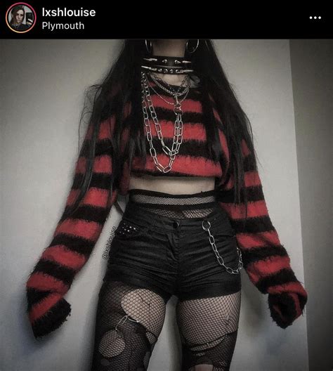 Cute Goth Egirl Outfit Stylish Outfits Cool Outfits Punk Outfits