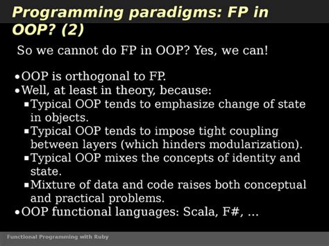 Functional Programming With Ruby Ppt