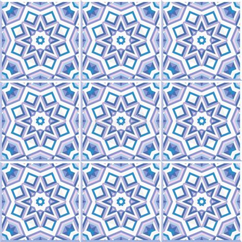 Portuguese Floor Tiles Design Seamless Pattern Abstract Geometric