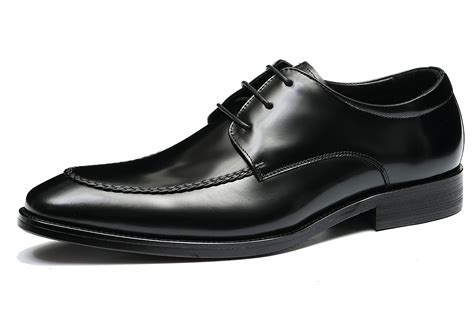 Santimon Black Dress Shoes For Men Lace Up Derby Shoes Classic Formal Business Oxford Shoes Us