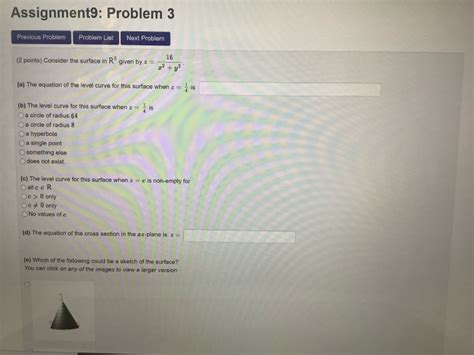 Solved Assignment9 Problem 3 Previous Problem Problem List