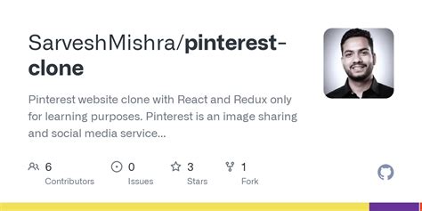 Github Sarveshmishrapinterest Clone Pinterest Website Clone With