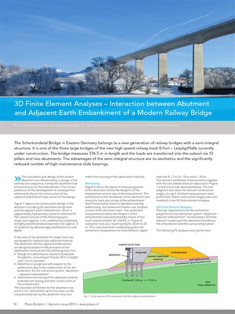 Iss34 Art3 3d Fe Analyses Of Abutment And Embankment Pdf Linear