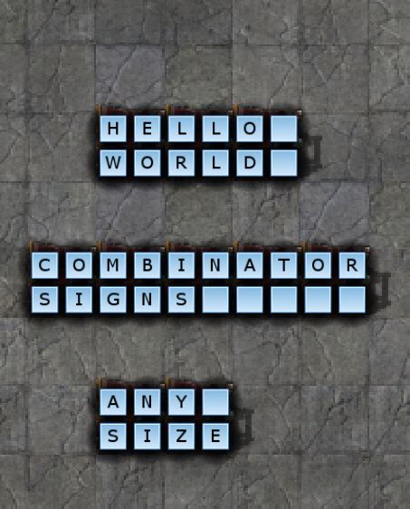 Constant Combinators Make Great Signs [bp Script] R Factorio