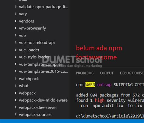 Cara Menginstall Npm Fontawesome Di Vuejs Kursus Web Design Private