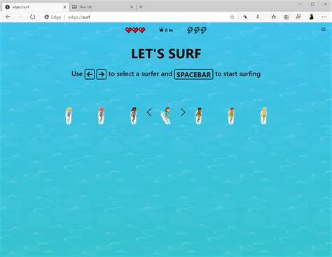 Microsoft Improves Easter Egg Surf Game In New Microsoft Edge Browser Software News Nsane Forums
