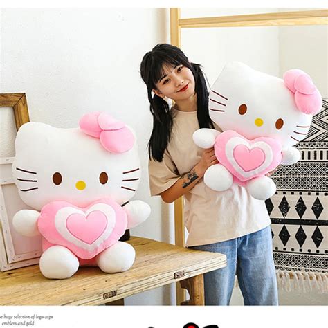 Милое сердце котенок кошка плюшевая игрушка мультфильм мягкие животные аниме кошка фигурка