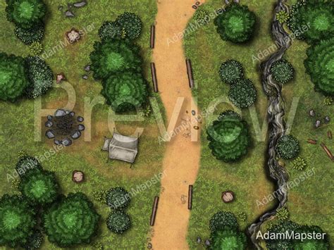 Fantasy Forest Map RPG Battlemaps Adammapster DriveThruRPG Com
