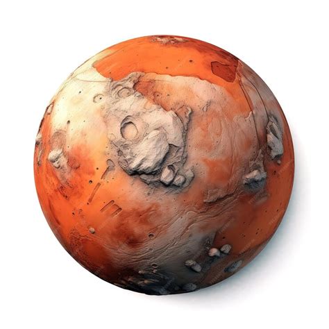 Premium Ai Image Planet Mars Isolated On White Background Mars Planet 3d Rendering White
