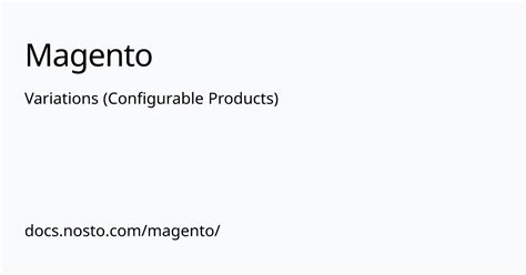 Variations Configurable Products Magento