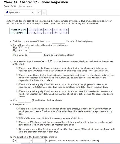 Solved Week 14 Chapter 12 Linear Regression Score 318