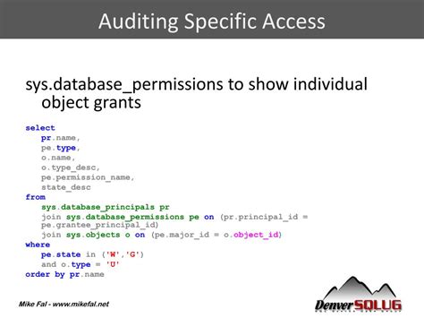 Ppt Sql Server Security Granting Controlling And Auditing Database Access Powerpoint