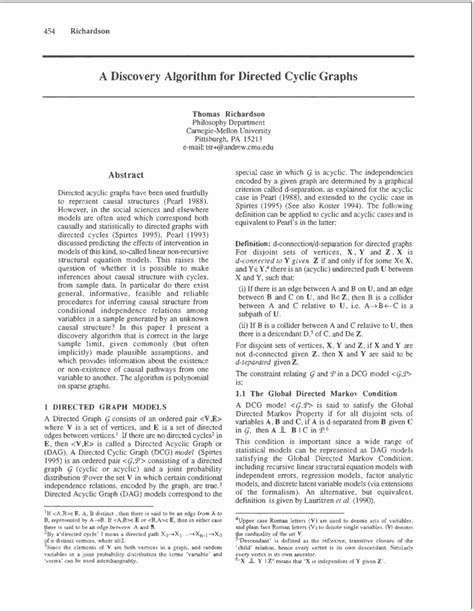 A Discovery Algorithm For Directed Cyclis Graphs Deepai