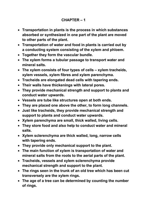 Solution Biology Chapter 1 Transport In Plants Notes For Icse Class 8