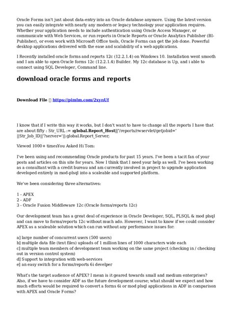 Fillable Online 2 Introduction To Oracle Forms Services Fax Email Print Pdffiller