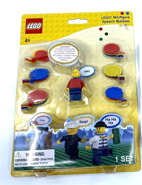 Lego Kp008 Minifigure Speech Bubbles With Minifig New Unsealed Complete