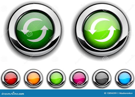 Refresh Button Stock Vector Illustration Of Refresh 13894399