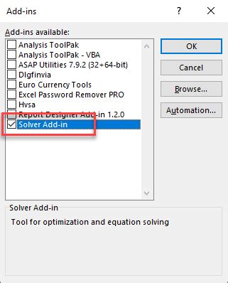 How To Fix When Loading Excel Solver Not Working Auto VBA