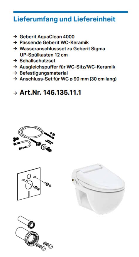 Geberit Aquaclean 4000 Set Dusch Wc Komplettset