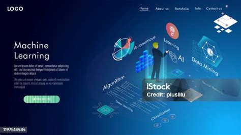 기계 학습 Ai 데이터 마이닝 알고리즘 알고리즘 신경망 딥 러닝 및 자율 아이소메트릭 벡터 개념입니다 3차원 형태에 대한 스톡 벡터 아트 및 기타 이미지 Istock