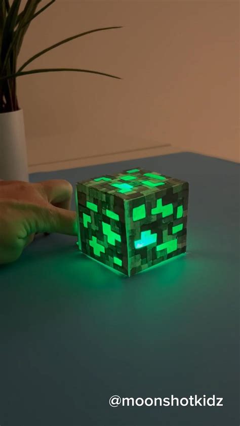 DIY Minecraft Emerald Ore Block Lantern In 2024 Diy Lanterns Stem Crafts Science Crafts