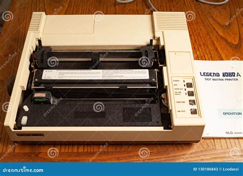 Old Dot Matrix Printer Close Up Stock Photo CartoonDealer Com