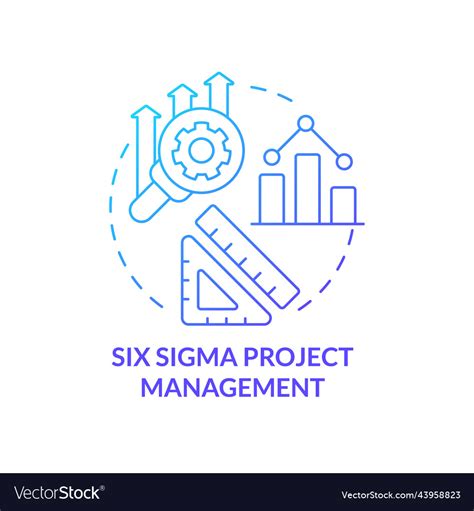 Six Sigma Project Management Blue Gradient Vector Image