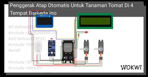 Penggerak Atap Otomatis Untuk Tanaman Tomat Di 4 Tempat O