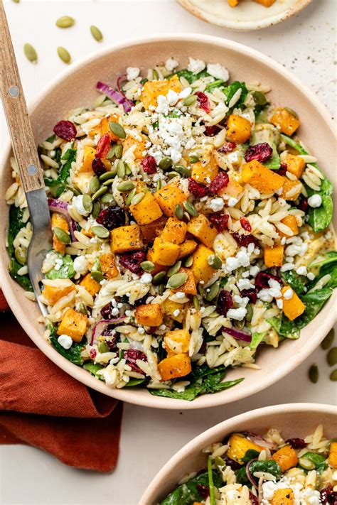 Fall Orzo Salad With Hot Honey Vinaigrette All The Healthy Things