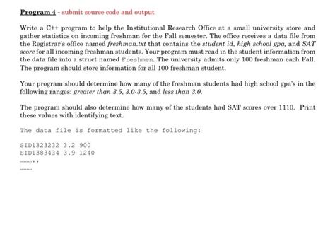 Solved Program 4 Submit Source Code And Output Write A C