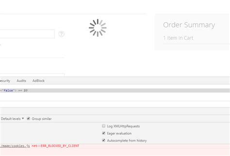 Magento 226 Cookiesjs Blocked Minicart Not Working Infinite Checkout Loader · Issue