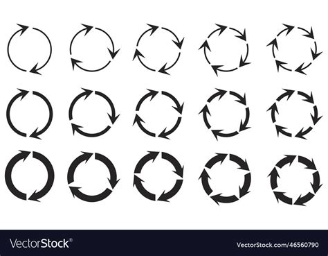 Circular Design Rotate Circle Symbol Circle Vector Image