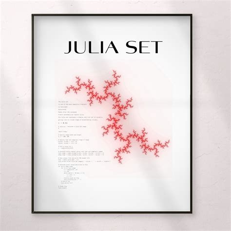 Fractals Julia Set Poster With Its Own Python Code Workspace T For