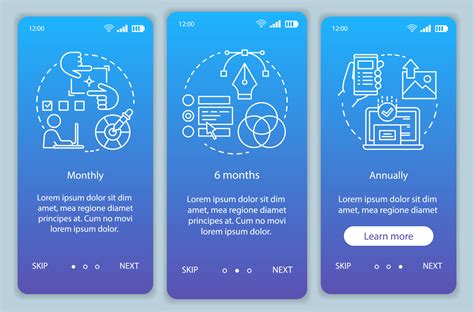 Photo Editor Subscription Onboarding Mobile App Page Screen Vector Template Walkthrough Website