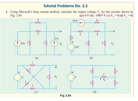 Solved Tutorial Problems No 23 Using Maxwells Loop