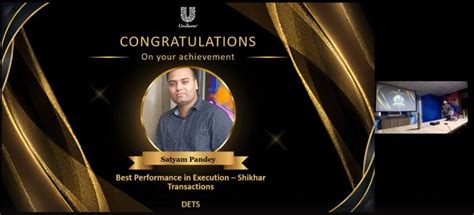 Satyam Pandey On Linkedin Achievement For Best Performance In