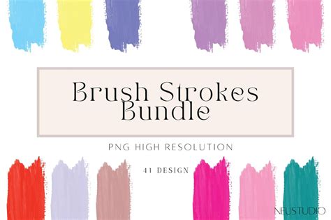 Brush Stroke Clipart Bundle Afbeelding Door Neustudio · Creative Fabrica