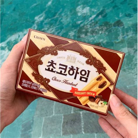 ขนมเกาหลี Choco Heim 47g ขนมเวเฟอร์เกาหลีสอดไส้ช็อกโกแลต Shopee Thailand