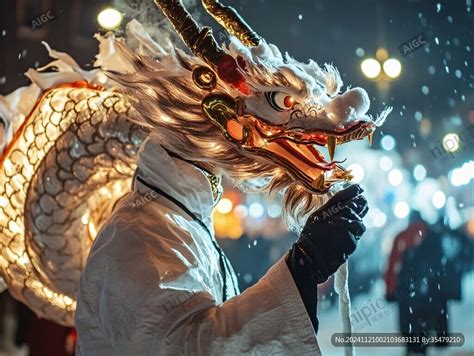 Ai创作图白龙献瑞 街市舞龙 舞龙灯会 街头舞龙 正月舞龙 龙头灯会 元宵节舞龙 舞龙传说 舞龙故事 舞龙舞狮与冬至 元宵节舞龙灯 龙年写真 龙灯舞 金龙闹元宵 舞龙头 昵图网