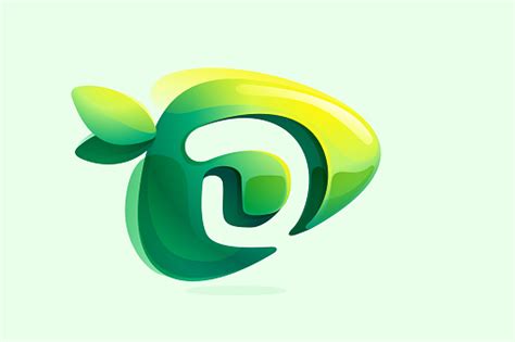 환경 친화적 인 D 문자 이니셜 삼각형 화살표 모양에서 잘라낸 3d 사실적인 아이콘 수채화 스타일의 녹색 잎이 있는 숲 에코