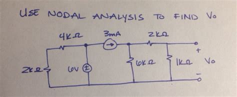 Solved Use Nodal Analysis To Find V Chegg Com
