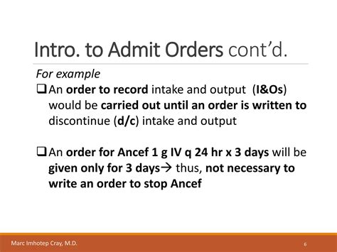 Admitting A Patient To The Hospital Admit Orders Pdf