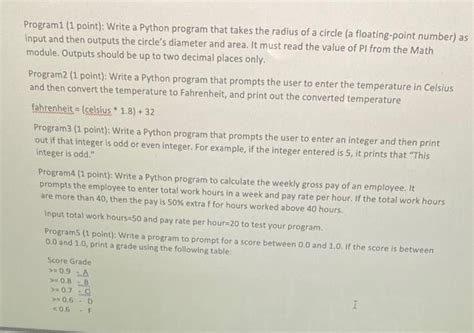 solved program1 1 point write a python program that takes