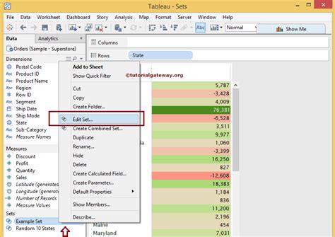 Create A Tableau Set