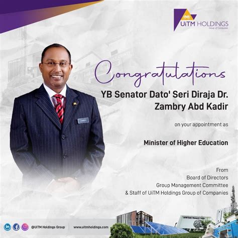 We Extend Our Warmest Congratulations And Best Wishes To Yb Senator