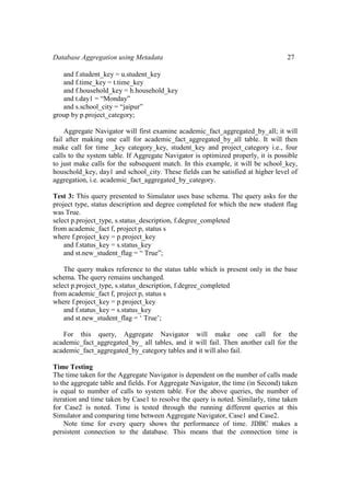 Database Aggregation Using Metadata PDF