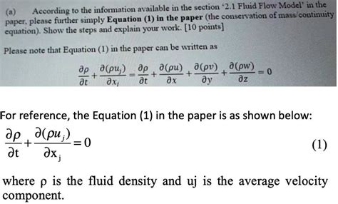 Solved According To The Information Available In Section 2 1 Fluid