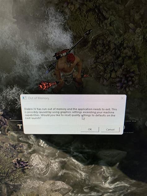 Black Screen Then Crashed Says I Ran Out Of Memory R Diablo4